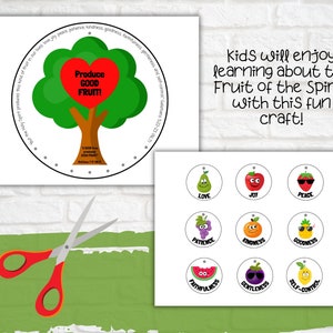 Kids Printable Fruit of the Spirit Craft, Sunday School Activity, Kids ...