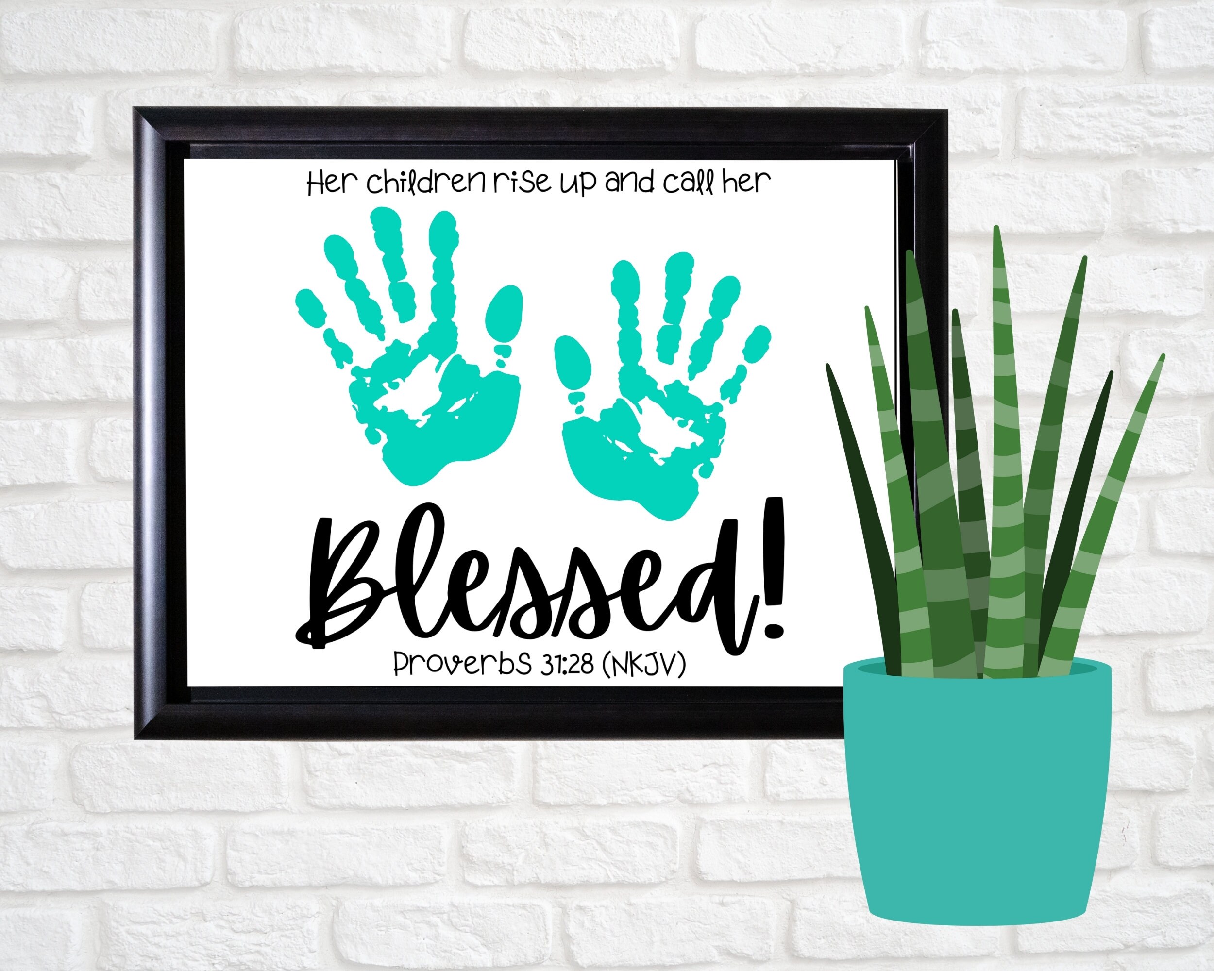 Mother's Day Bible Verse Handprint Bundle, Printable Mother's Day Craft ...
