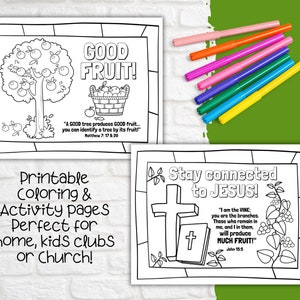 Fruit of the Spirit Printable Coloring Pages, Sunday School, Kids ...