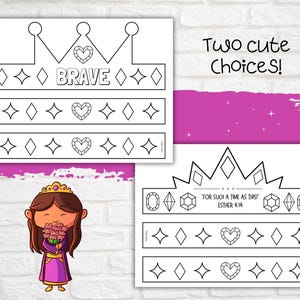 Queen Esther Crown Crafts, Sunday School Activity, Kids Church, Esther ...