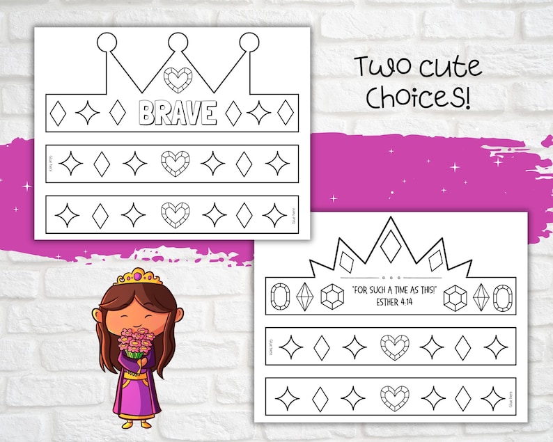 Queen Esther Crown Crafts, Sunday School Activity, Kids Church, Esther ...