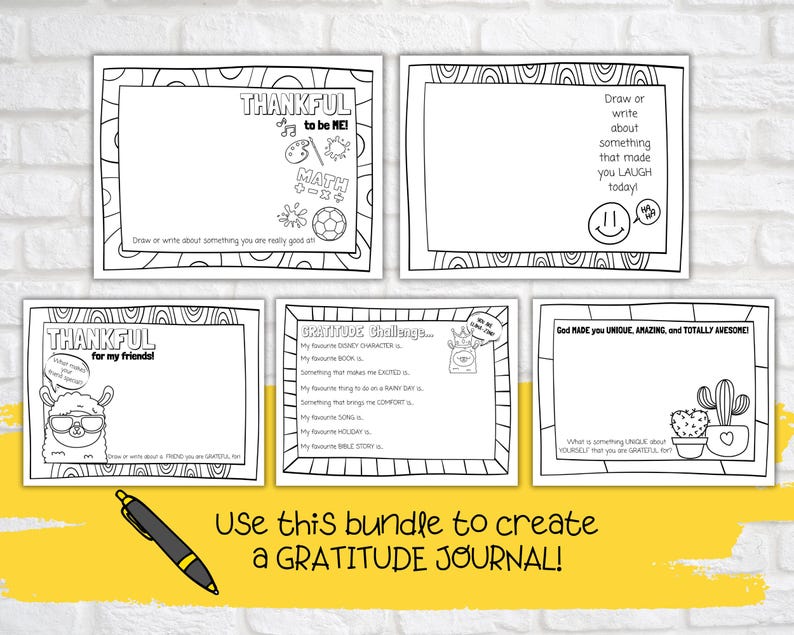 Gratitude Printable Coloring Activity Pages for Kids, Faith Based ...