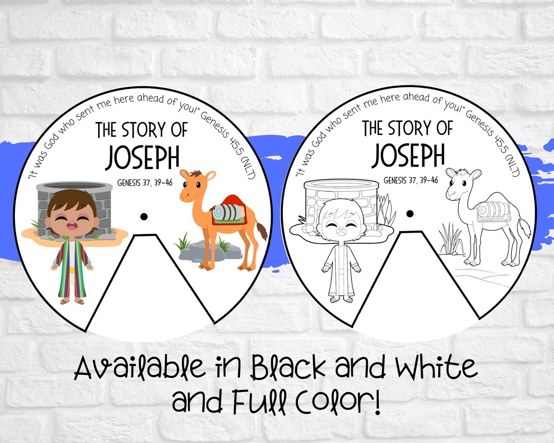 Joseph Story Spinner Wheel, Sunday School Activity, Kids Church Craft ...