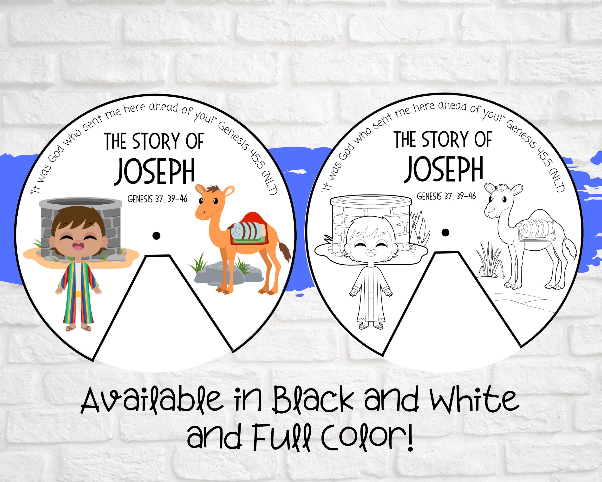 Joseph Story Spinner Wheel, Sunday School Activity, Kids Church Craft ...