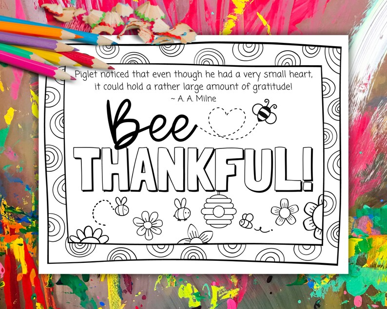 Gratitude Printable Coloring Activity Pages for Kids, Faith Based ...