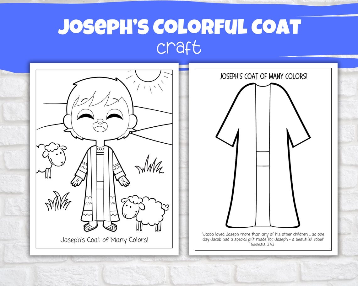 Joseph's Colorful Coat Craft, Sunday School Activity, Kids Church Craft ...