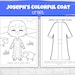 Joseph's Colorful Coat Craft, Sunday School Activity, Kids Church Craft ...