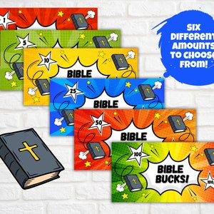 Superhero Printable Bible Bucks, Bible Memory Verse Reward System ...