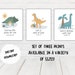 Set of Three Dinosaur Kids Printable Bible Verse Wall Art, Kids Room ...