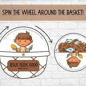 A Boy Shares His Lunch Spinner Color Wheel, Sunday School Activity ...