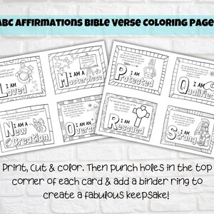 ABC Affirmations Bible Verse Identity in Christ Coloring Pages for BOYS ...