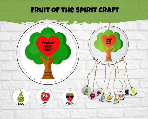 Dltk Fruto Del Espiritu Imprimible Frutos Del Espiritu Etsy España