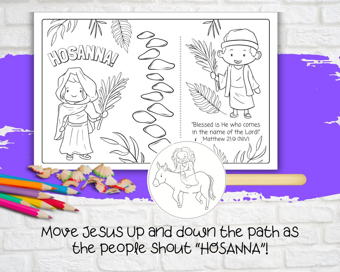 Kids Palm Sunday Craft, Sunday School Activity, Kids Church, Holy Week ...