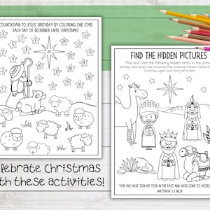 Happy Birthday Jesus Activity Pages, Set of 12 Fun and Creative ...