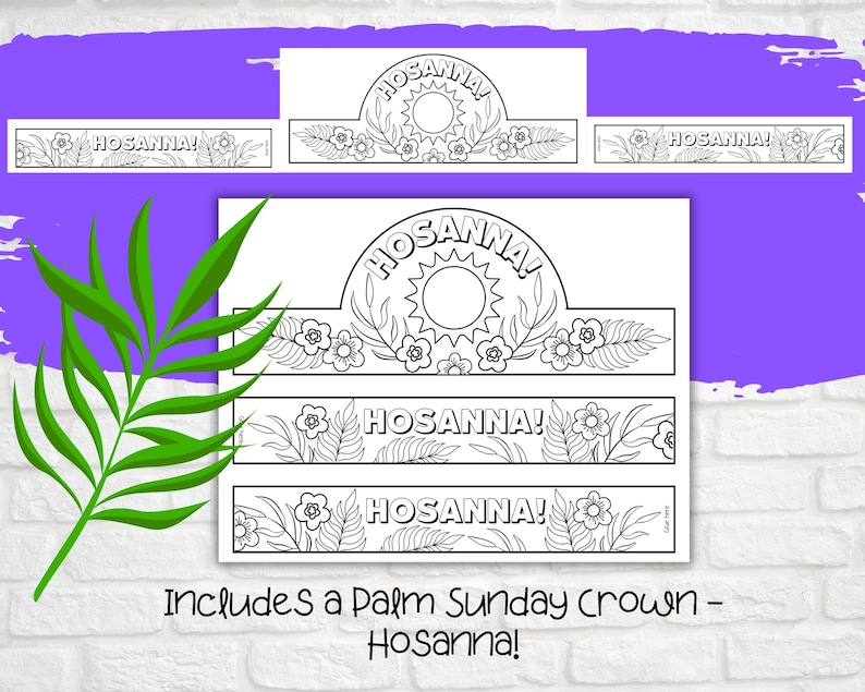 Easter Crown Crafts, Sunday School Activity, Kids Church, Holy Week ...