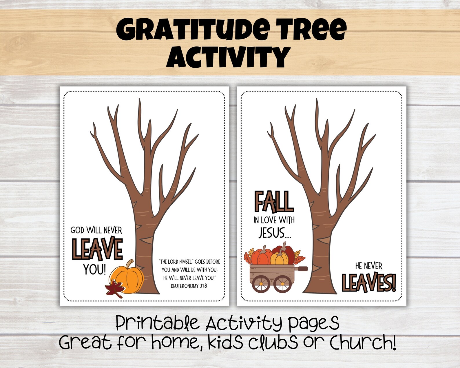 Thanksgiving/fall Gratitude Tree Kids Activity, 30 Faith-filled ...