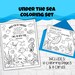 Under the Sea Kids Bible Verse Printable Set of 12 Colouring Pages, Set ...