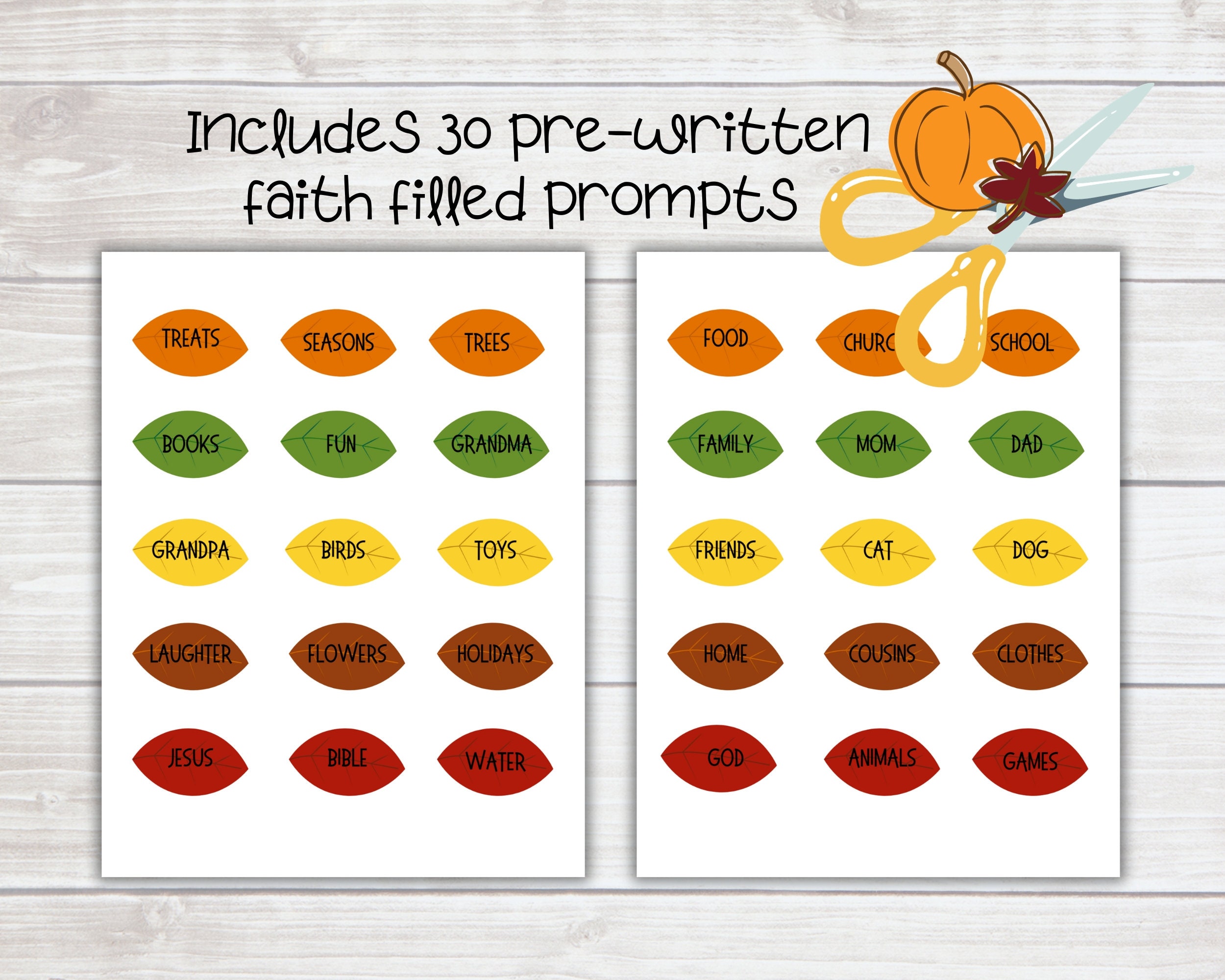 Thanksgiving/fall Gratitude Tree Kids Activity, 30 Faith-filled ...