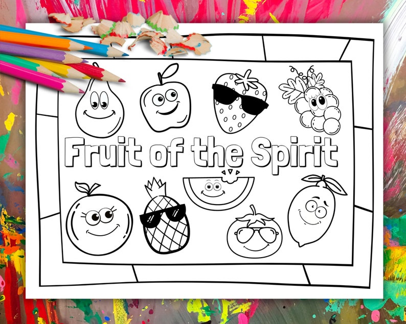 Fruit of the Spirit Printable Coloring Pages, Sunday School, Kids ...