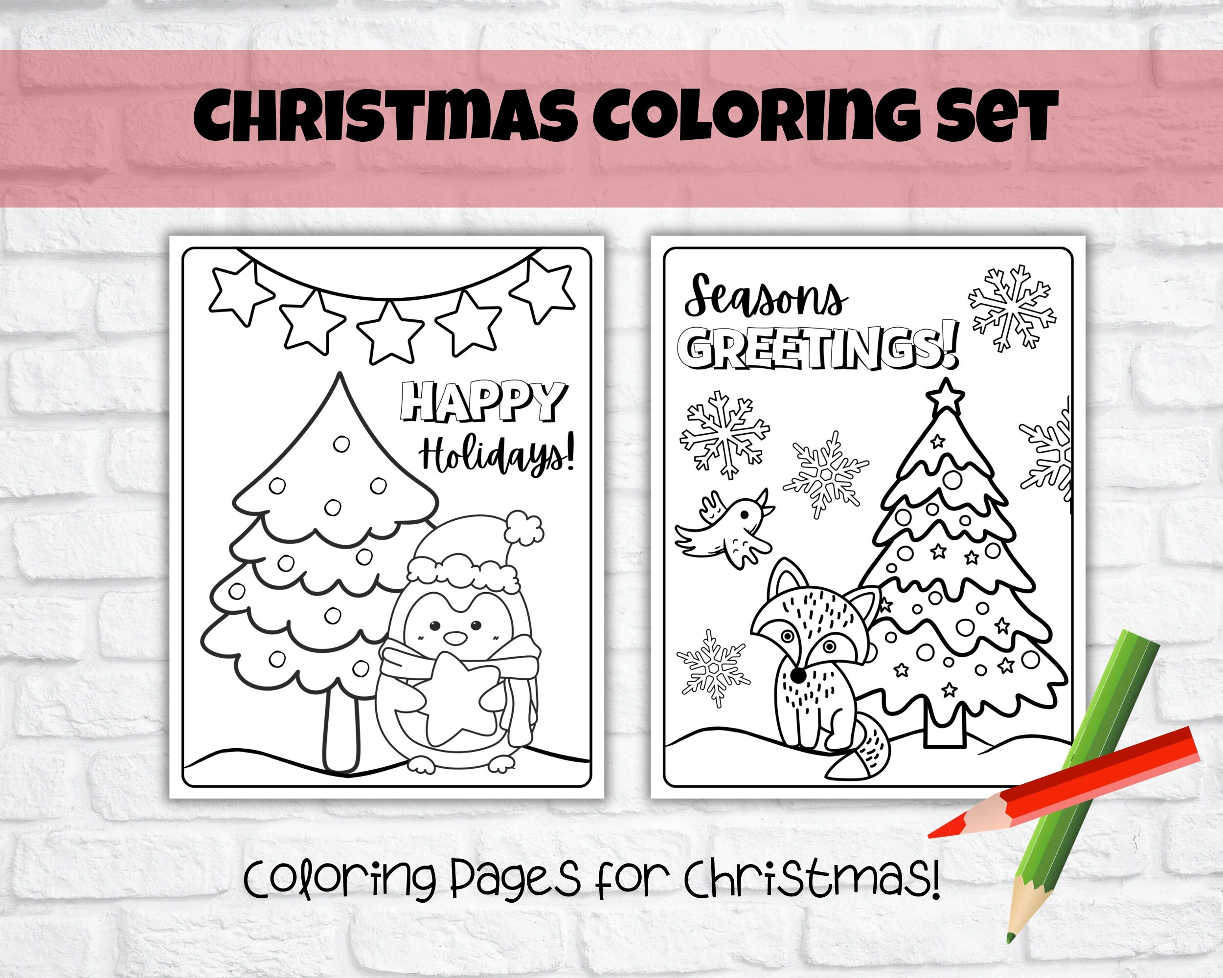 Kids Printable Christmas Coloring Pages, Holiday Snowman Coloring, Set ...
