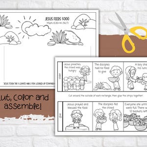 Jesus Feeds 5000 Story Strips, Sunday School Activity, Kids Church ...