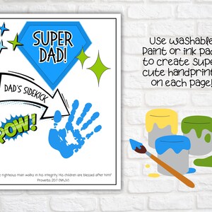 Father's Day Bible Verse Handprint Bundle, Printable Father's Day Craft ...