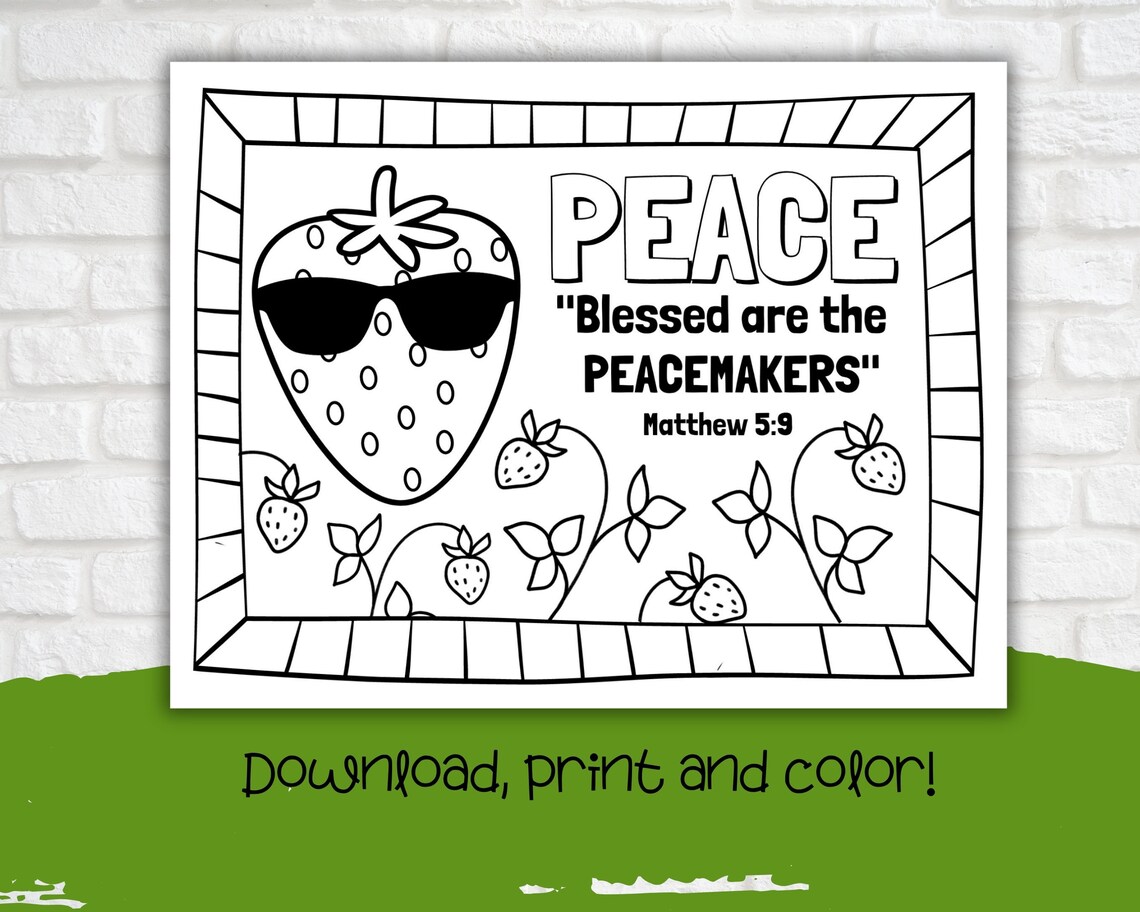 Fruit of the Spirit Printable Coloring Pages, Sunday School, Kids ...