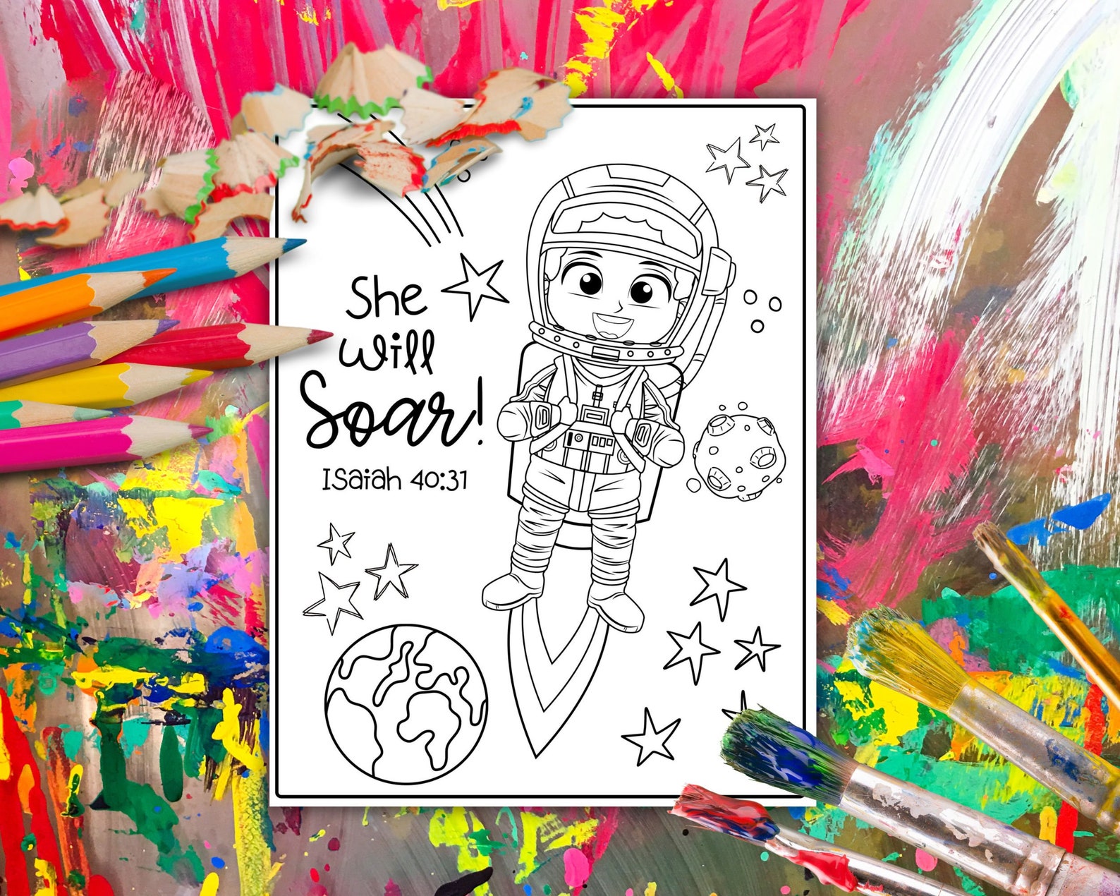 She Is...bible Verse Colouring Pages, Affirmation, Girls Colouring ...