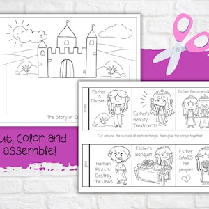 Queen Esther Story Strips, Sunday School Activity, Kids Church Craft ...