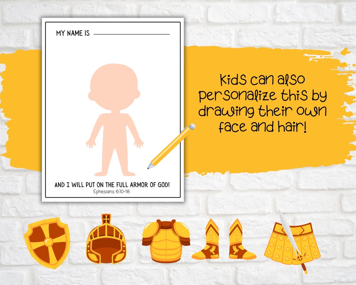 Kids Armor of God Activity Pages, Sunday School Activity, Kids Church ...