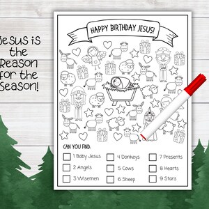 Happy Birthday Jesus Activity Pages, Set of 12 Fun and Creative ...