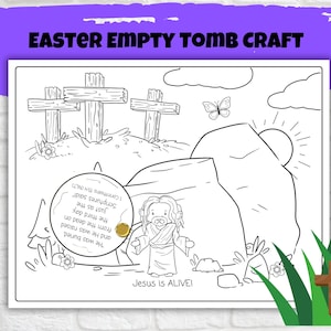 Easter Empty Tomb Craft, Sunday School Activity, Kids Church, Holy Week ...