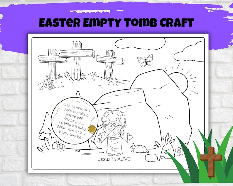 Easter Empty Tomb Craft, Sunday School Activity, Kids Church, Holy Week ...