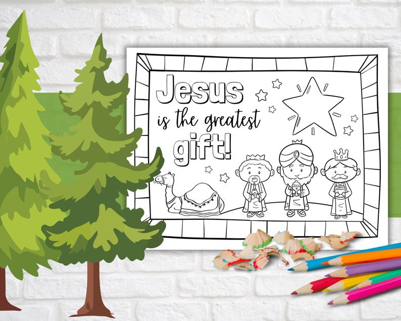 Birth of Jesus Story Strips Coloring and Activity Pages, Christmas ...
