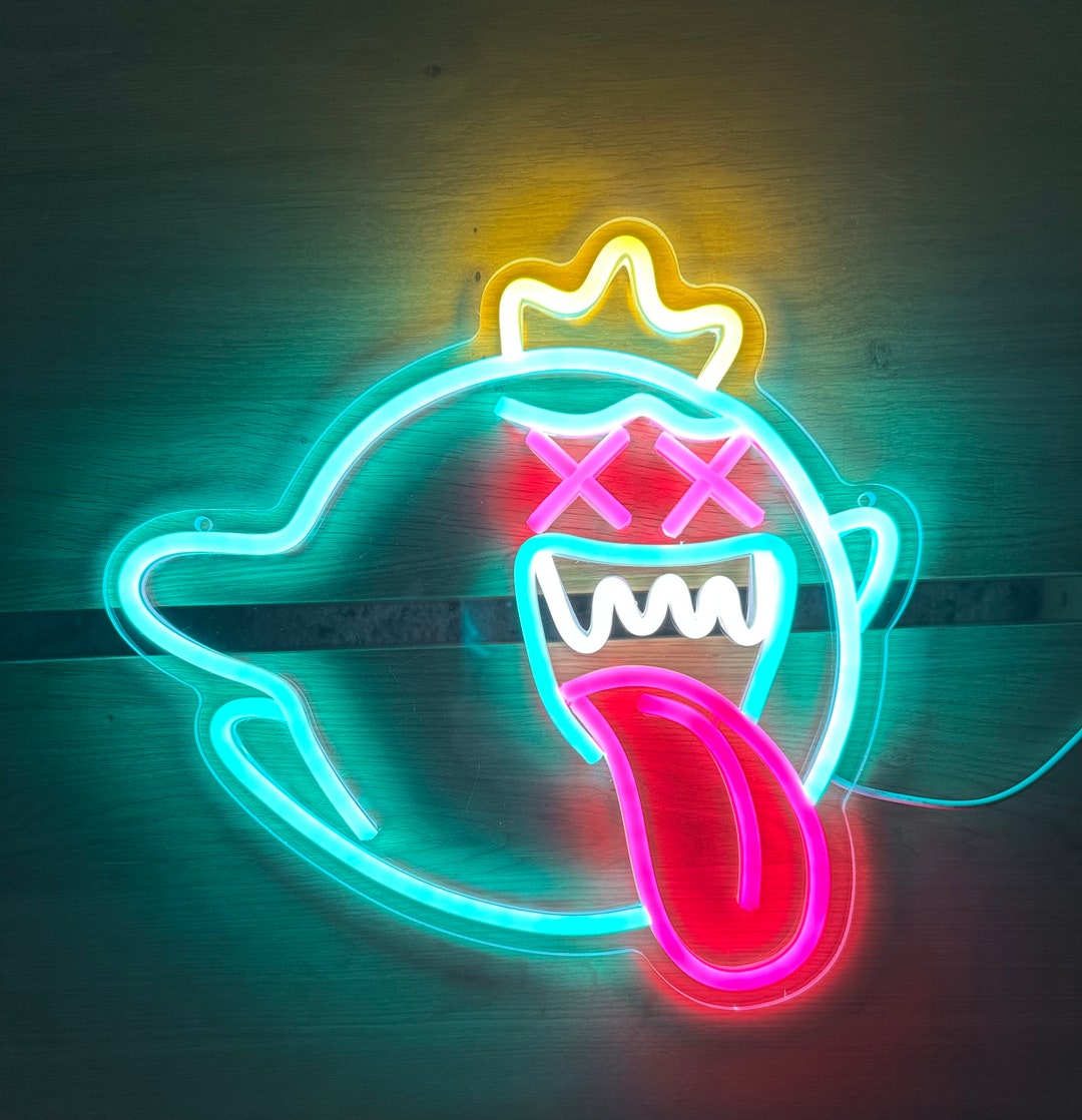 The Ghost Neon Sign / Gengar / King Boo / Anime Ghost Neon Light ...