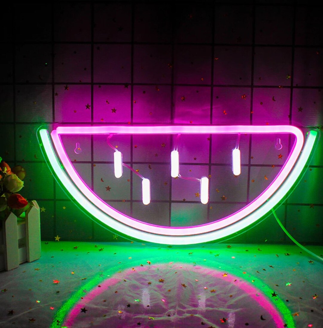 Watermelon Neon Sign / Neon Sign Light / Watermelon Shape Light / Wall ...