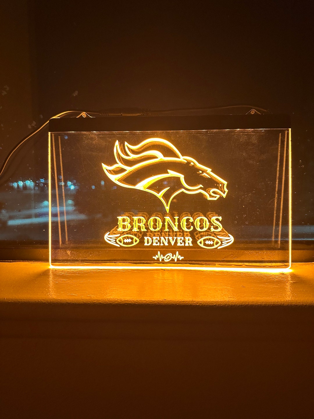 Denver Broncos LED Neon Light Sign 8x12 - Etsy