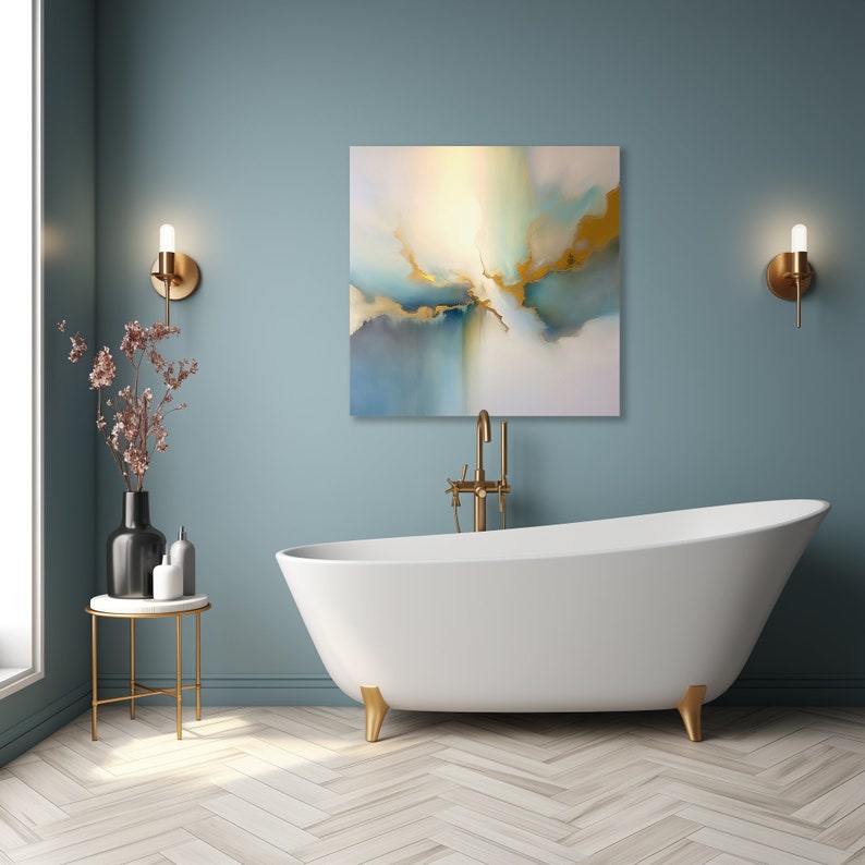 Golden Blue 2 Expressionism Abstract Art Modern Art Emotive Art Canvas ...