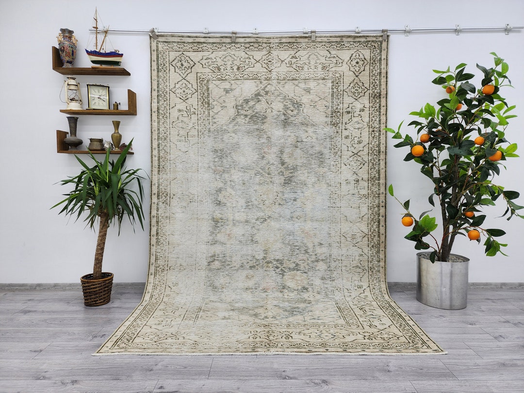 6'5x10 Rug Neutral Rug Home Decor Rug Handmade Rug - Etsy