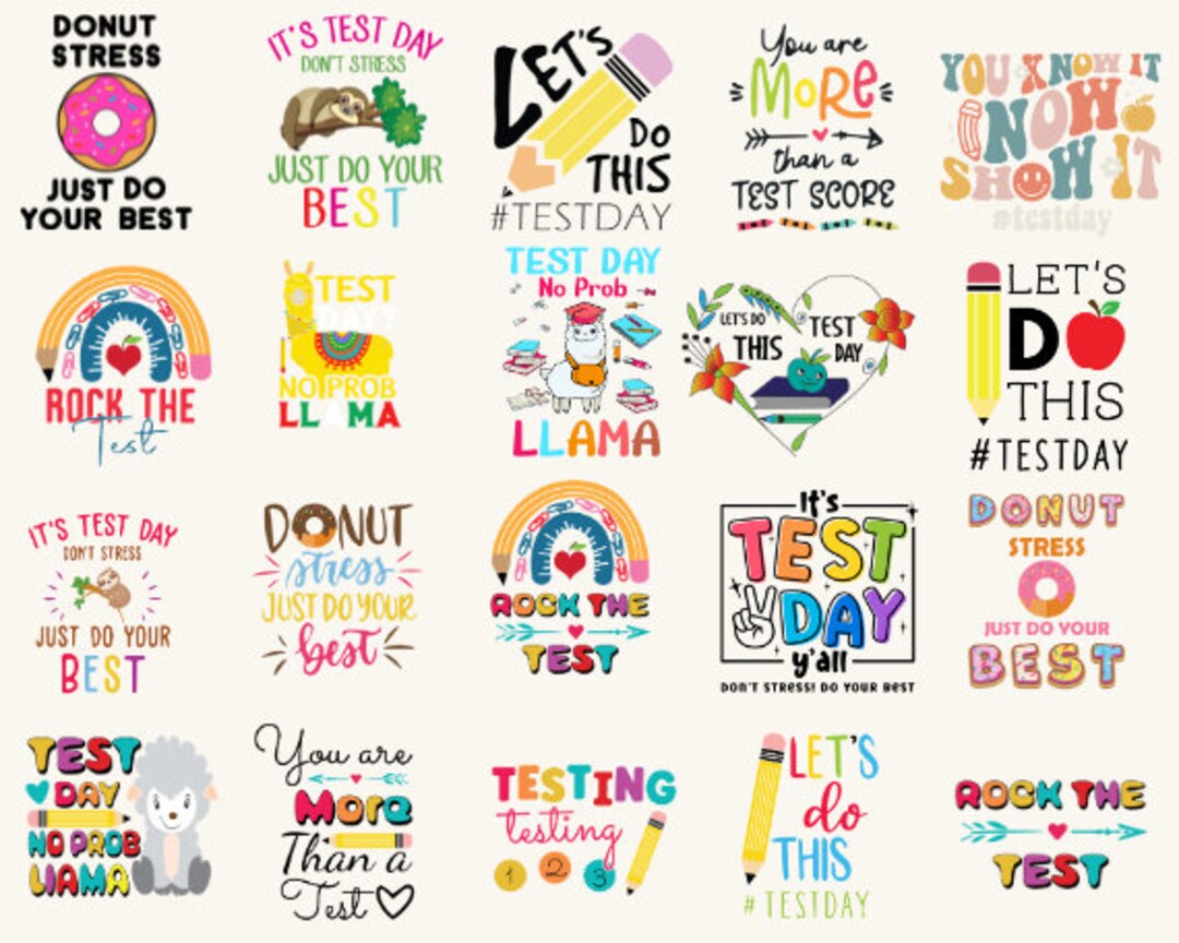 25 Test Day PNG Bundle, Last Day Png, Test Day Bundle, Test Day ...