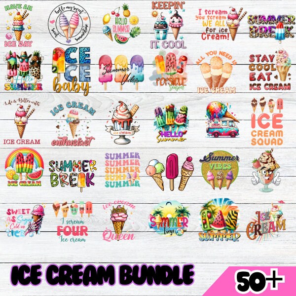 Ice Cream Graphics - Etsy