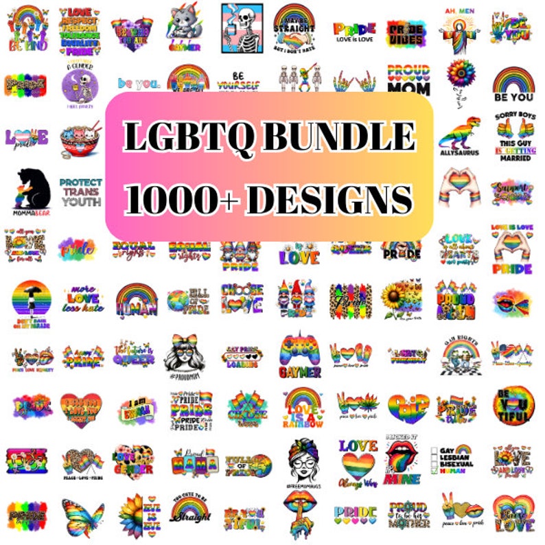 1000 LGBTQ Png Bundle, Pride Png, Gay Png, Lgbt Quotes, Rainbow Png ...