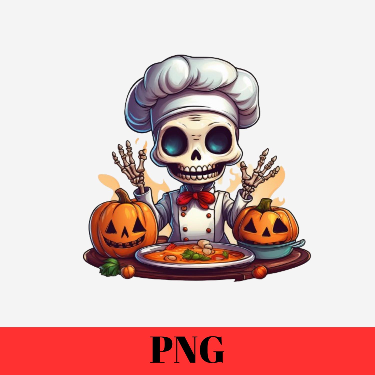 50 Funny Hallooween Chef Png Bundle, Skeleton Chef, Chef Graphics ...