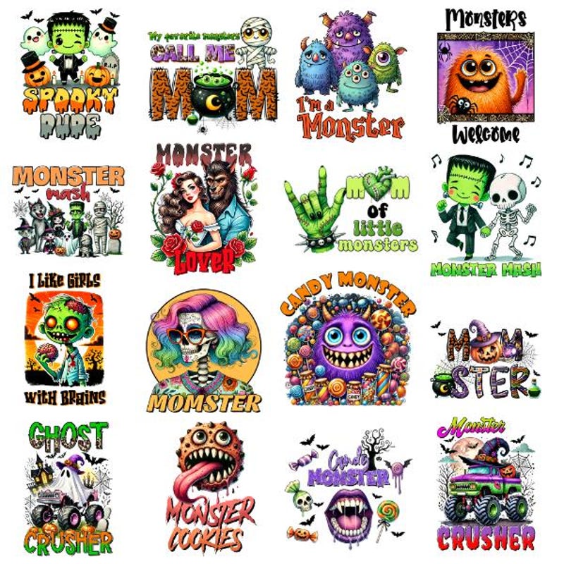 Monster Graphics - Etsy