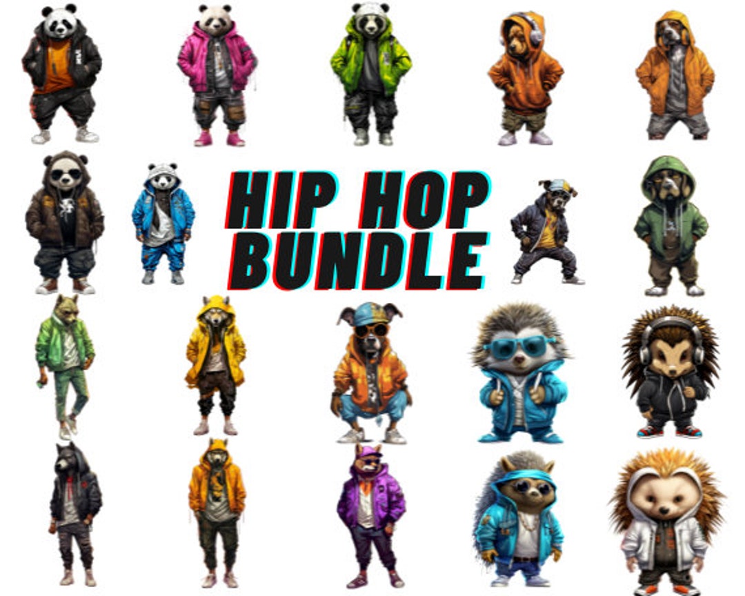 50 Hip Hop Urban Tshirt Designs, Pop Culture Bundle, Streetwear Style ...