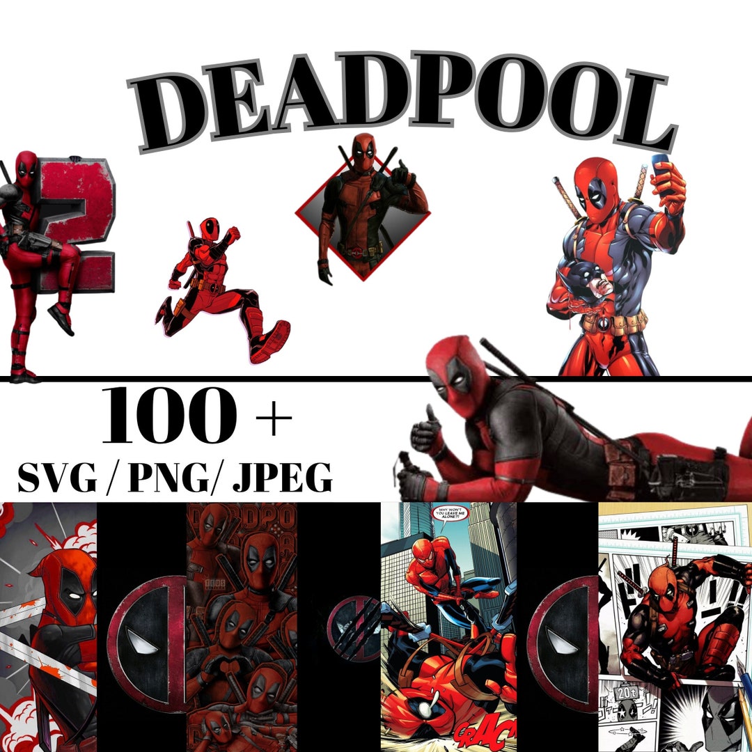 Deadpool SVG Bundle, Deadpool PNG, 100 Digital Files, Superhero PNG ...