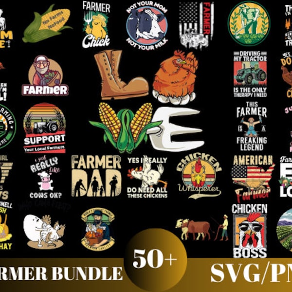 Farming Farmer Svg - Etsy