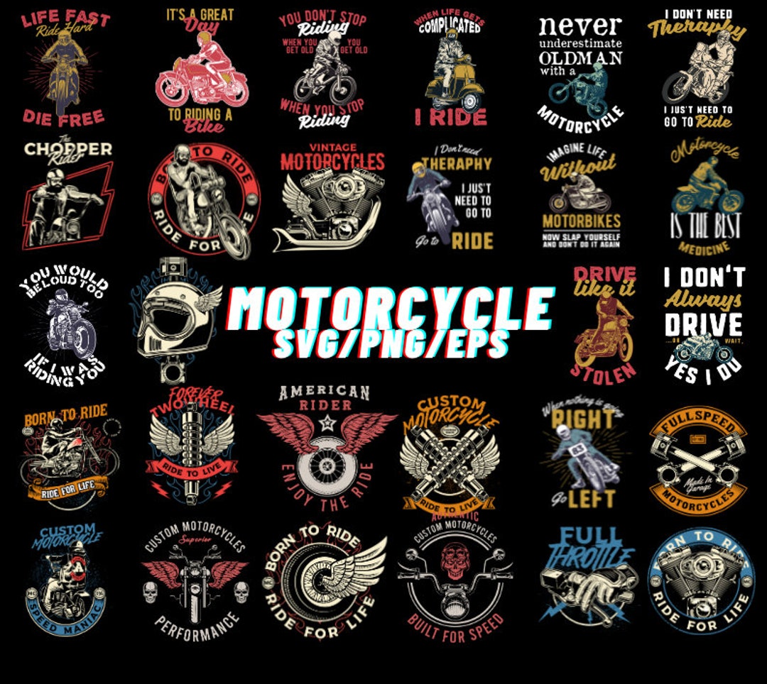 Motorcycles SVG, Motorcycles Bundle, Biker Svg, Chopper Svg ...