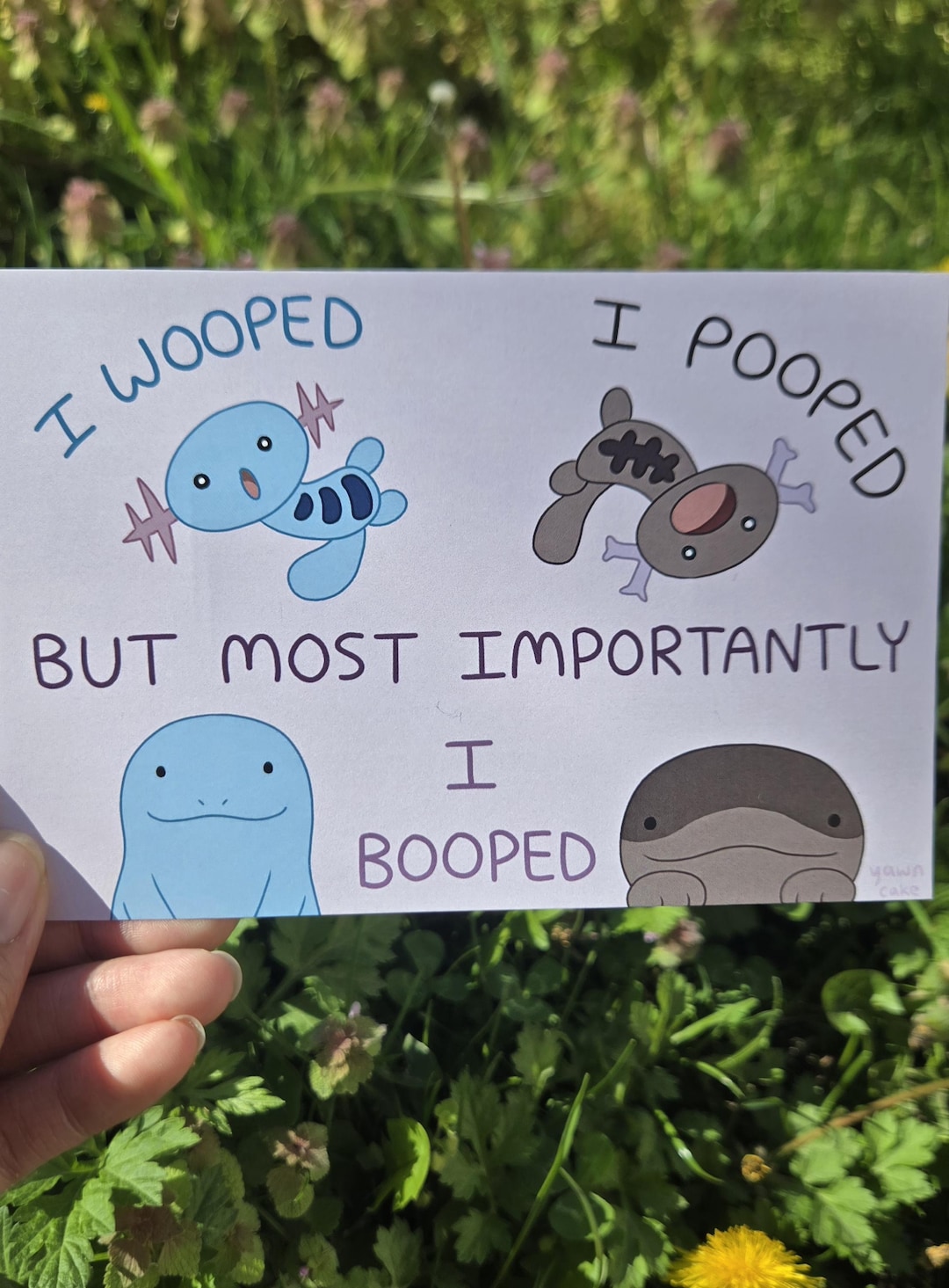 Wooped Pooped Booped Pokemon Print | Wooper Quagsire Paldean Wooper ...