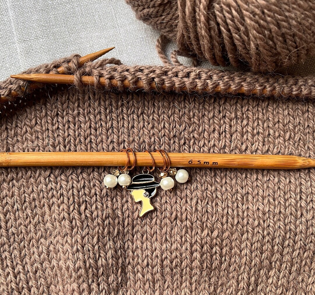 Set of 5 Stitch Markers elegant Lady in Rose Gold - Etsy